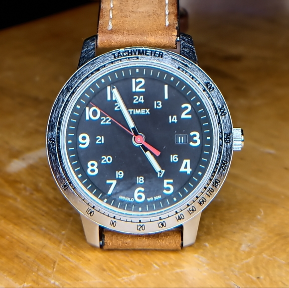 Timex | Accessories | Timex Tachymeter Mens Watch Military Numbers ...
